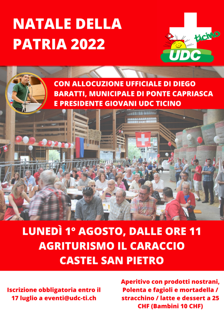 UDC Ticino - Natale della patria con l’UDC Ticino